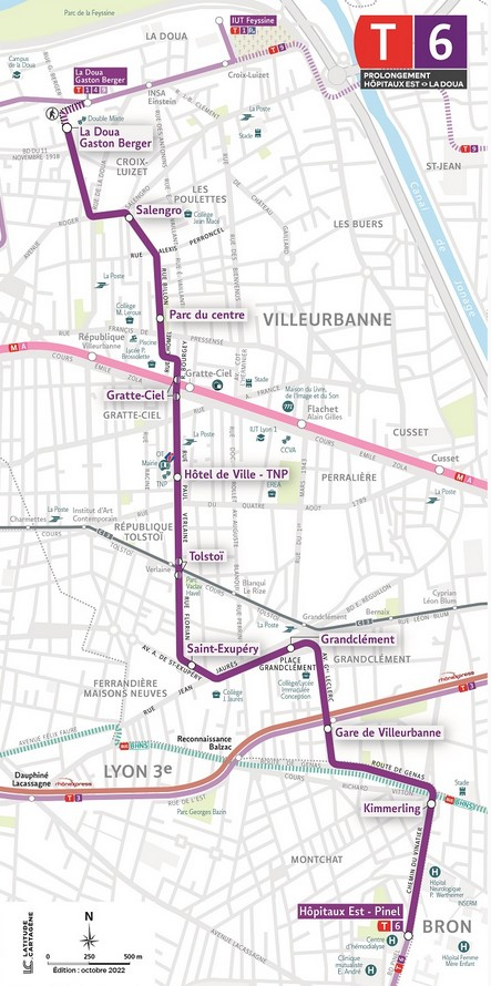 Tramway T6 - Infos travaux T6 Villeurbanne
